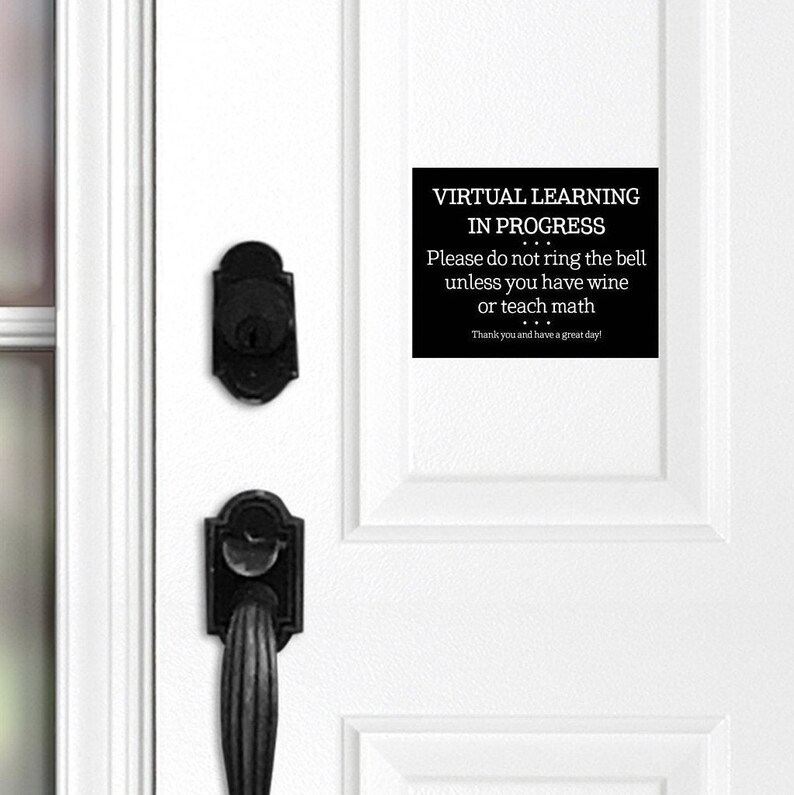 Virtual Learning in Progress Magnet Homeschooling Sign - Etsy