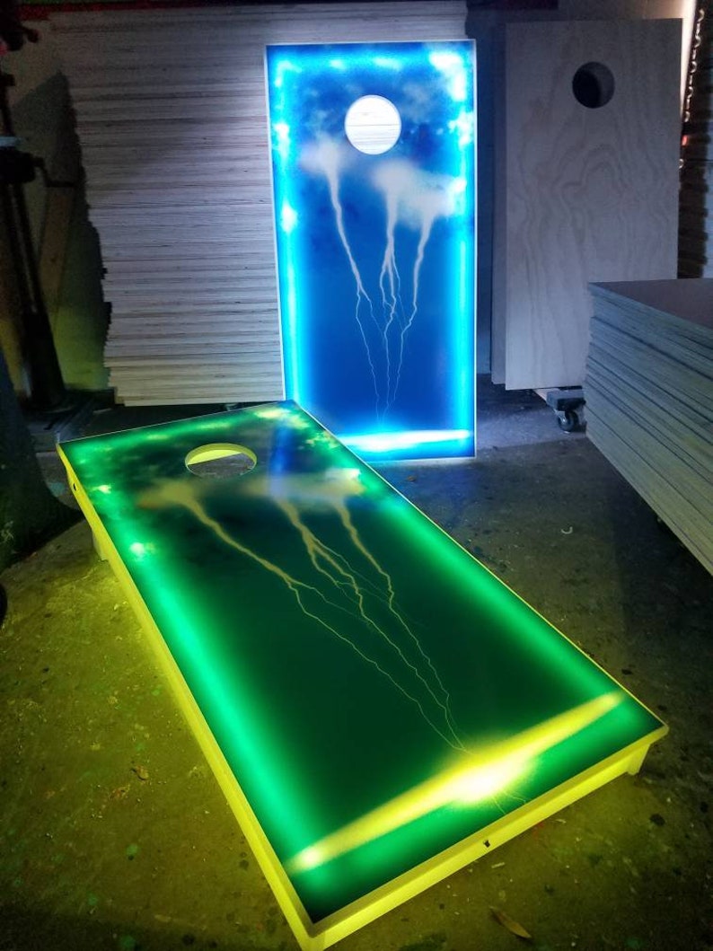 Lighted Cornhole Boards 2.0 | Etsy