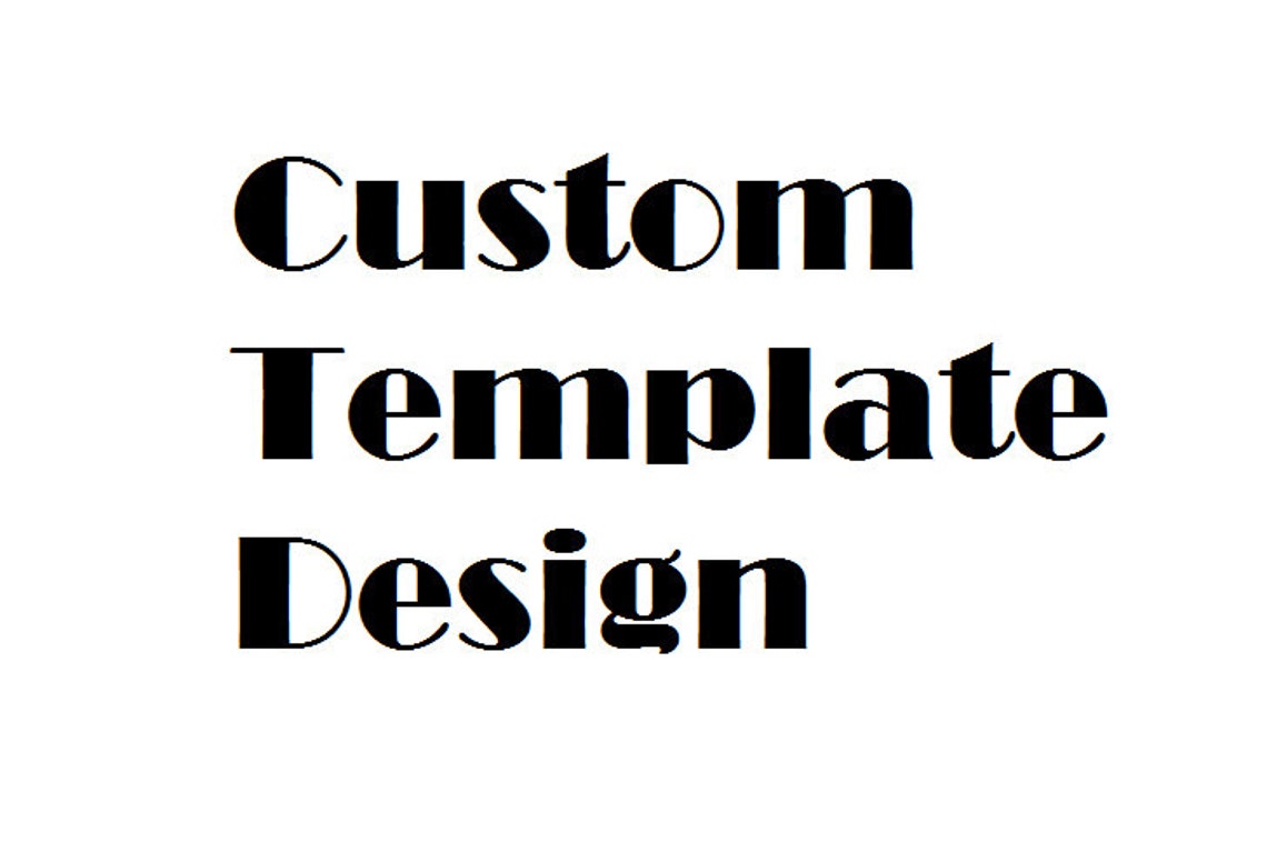 Custom Design Template Etsy