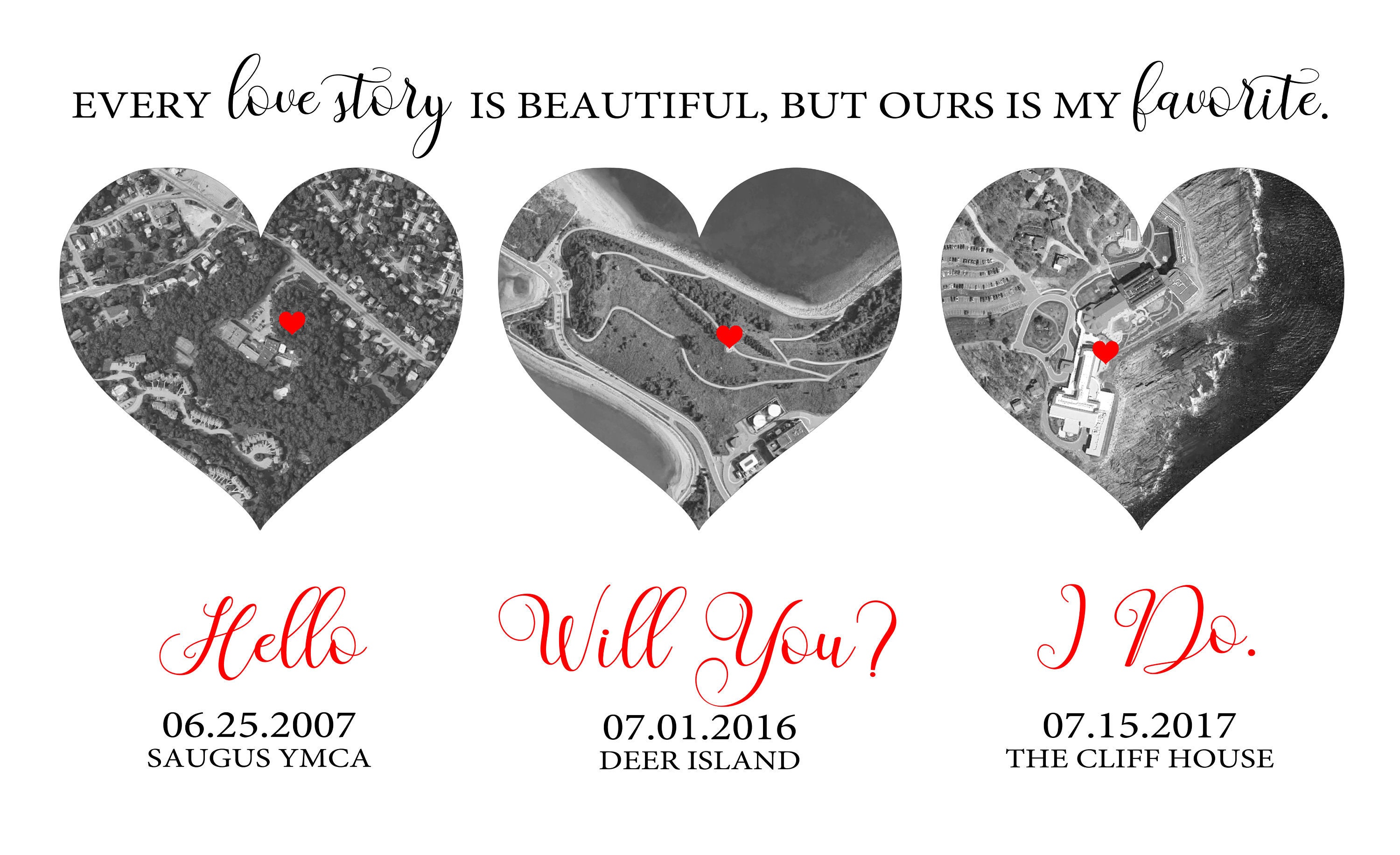 Personalized Map Wedding Gift / Map Location Gift / Met - Etsy