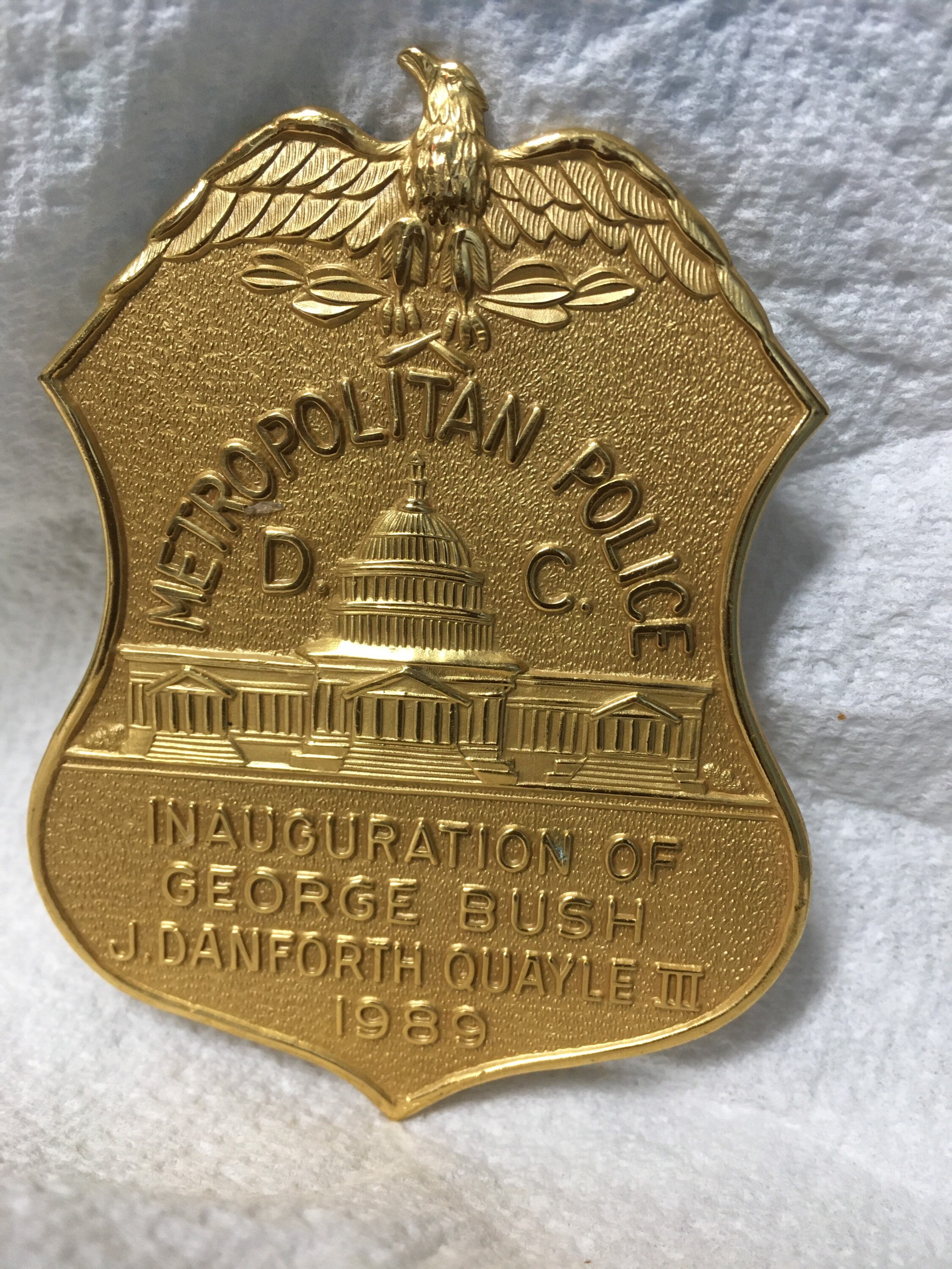 Metropolitan Police D.C. Inauguration Badge 1989 | Etsy