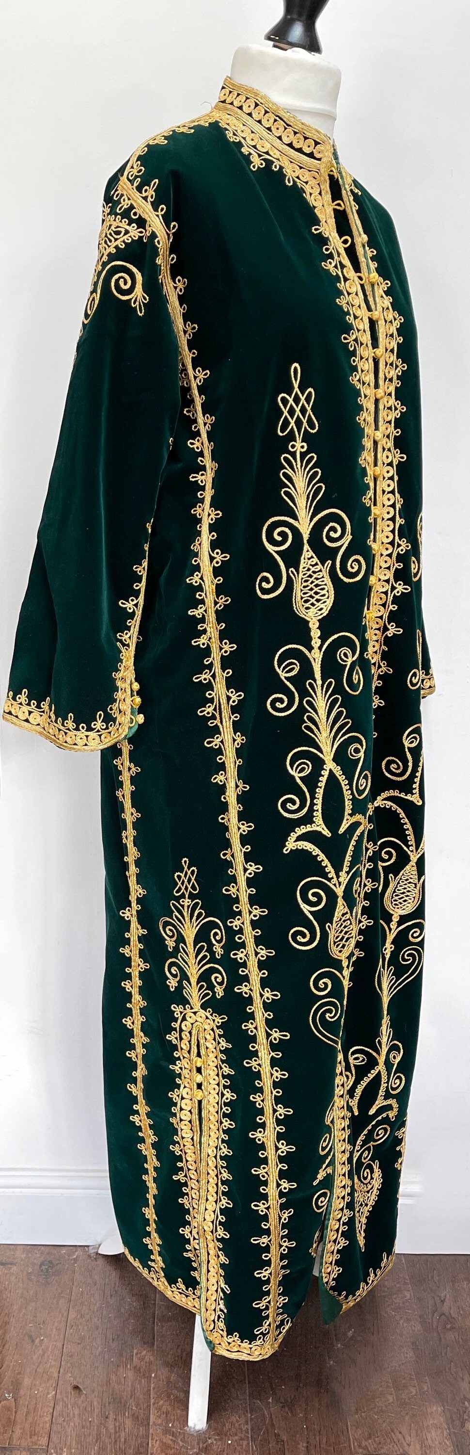 Vintage Jewelled Green Turkish Velvet Embroidered Ottoman - Etsy UK