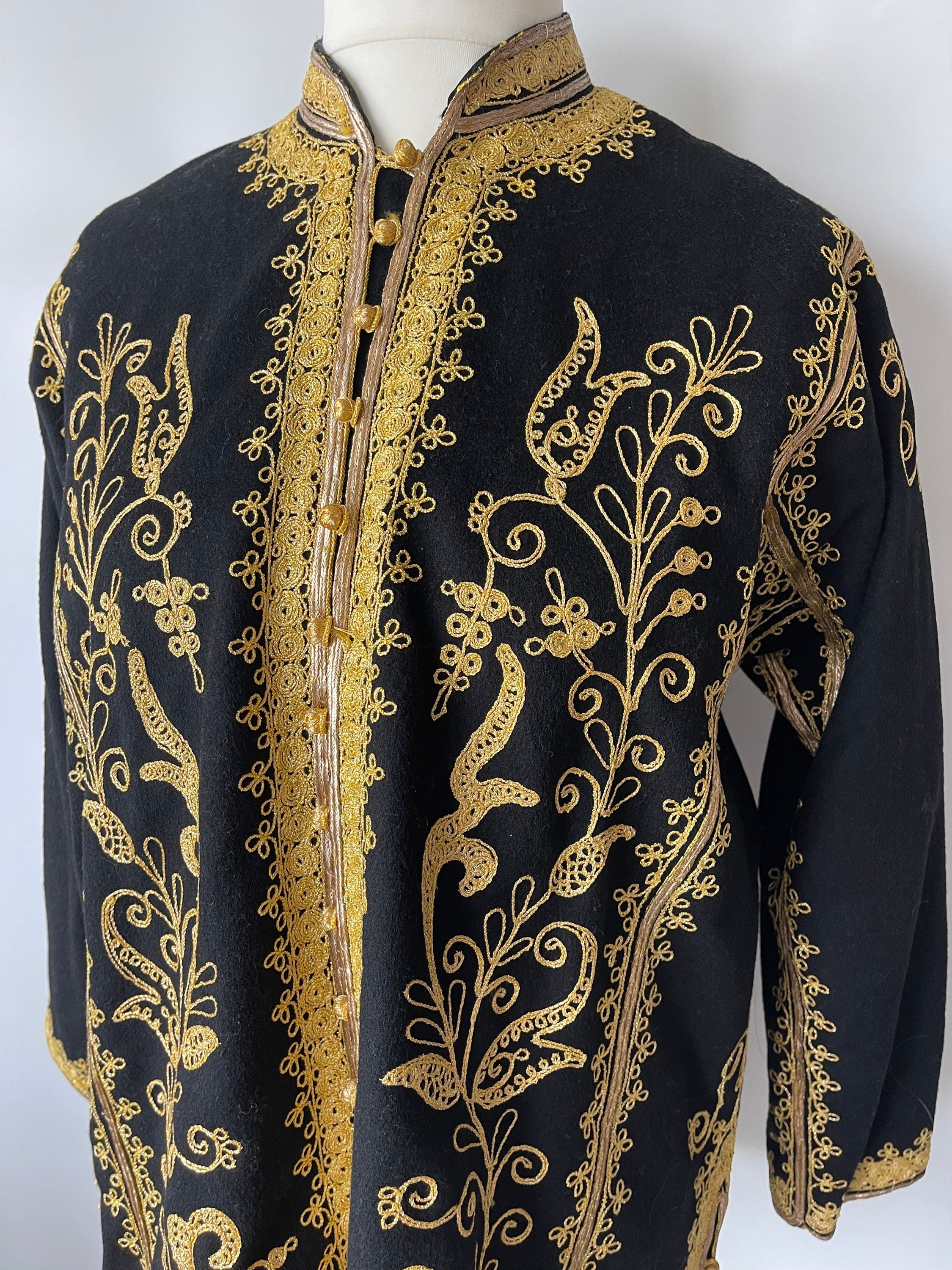 Stunning Vintage Black Wool Turkish Ottoman Jacket With Gold - Etsy UK