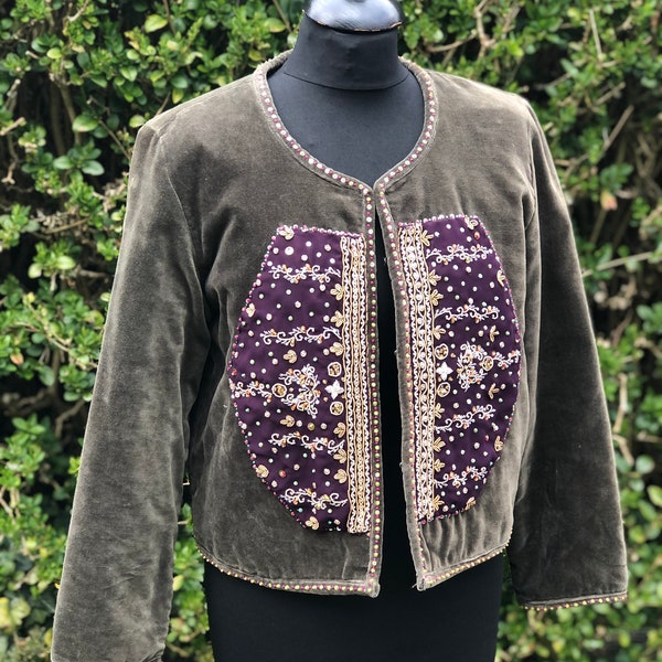 Velvet Beaded Jacket - Etsy