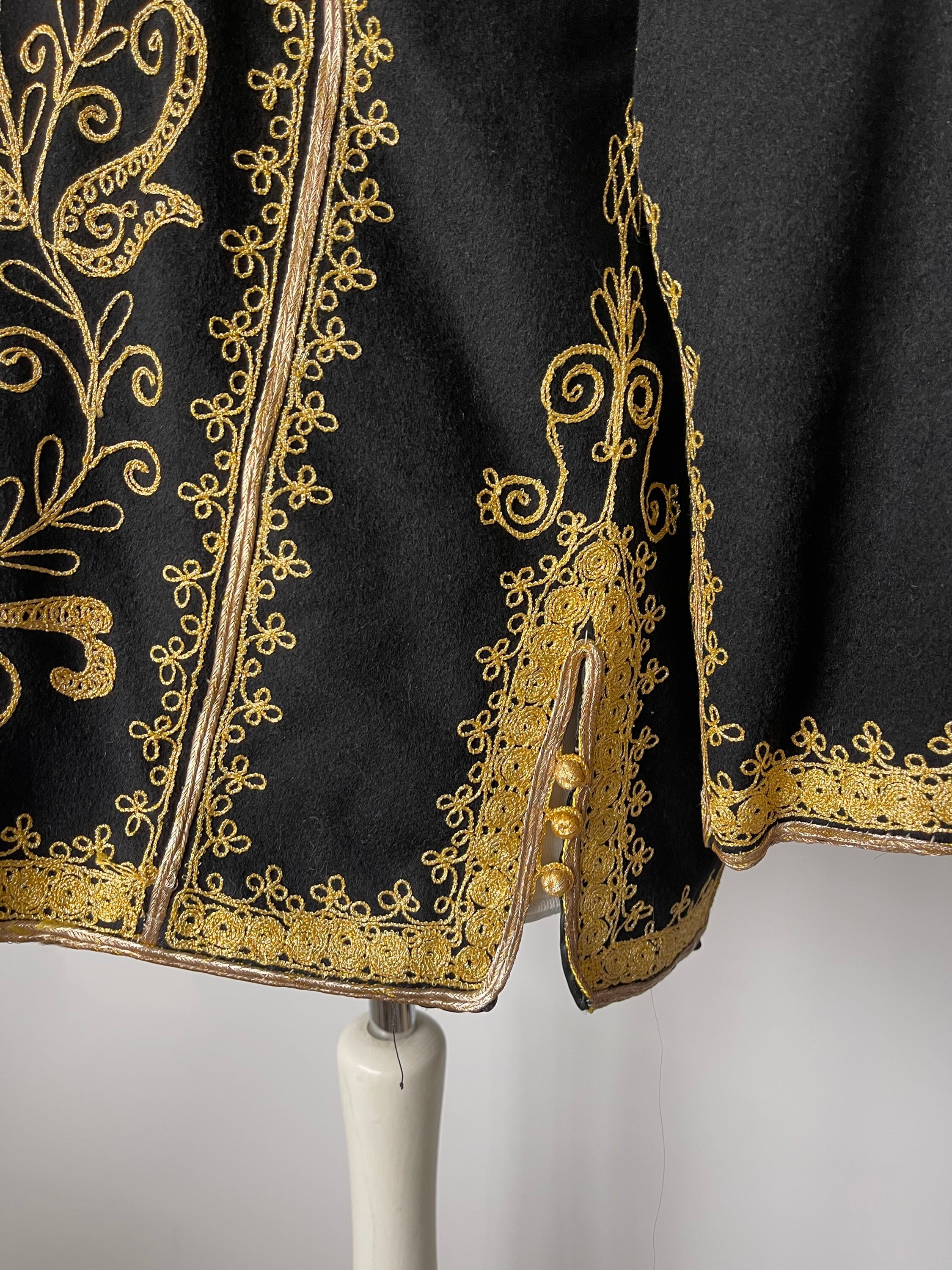 Stunning Vintage Black Wool Turkish Ottoman Jacket With Gold - Etsy UK