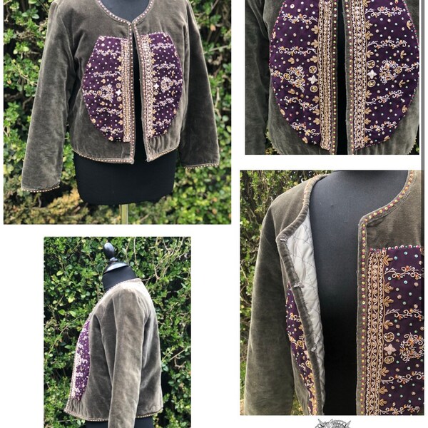 Velvet Beaded Jacket - Etsy