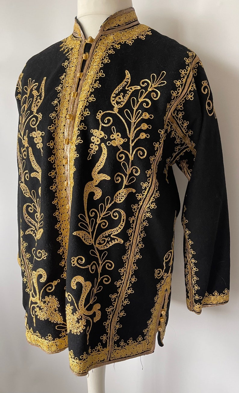 Stunning Vintage Black Wool Turkish Ottoman Jacket With Gold - Etsy UK