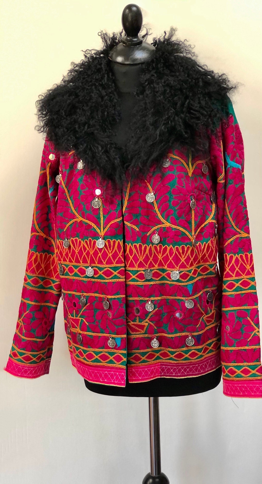 Vintage Colourful Indian Kutch Banjara Embroidered Embellished Jacket ...