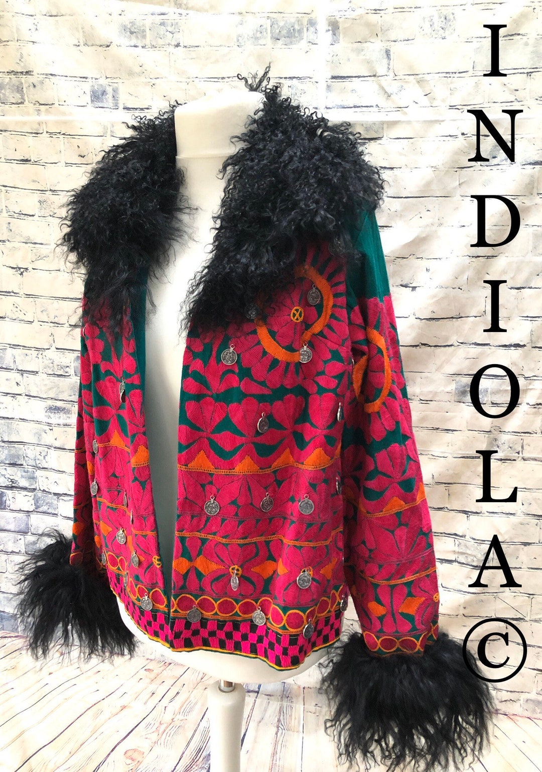Vintage Indian Kutch Banjara Embroidered Embellished Jacket With ...