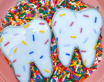 Tooth Suncatcher Sticker Window Decal, Teeth Gifts Sun Catcher Stickers ...