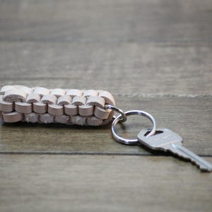 Leather Square Braided Key Chain, Key Chains, Handcrafted, Natural ...