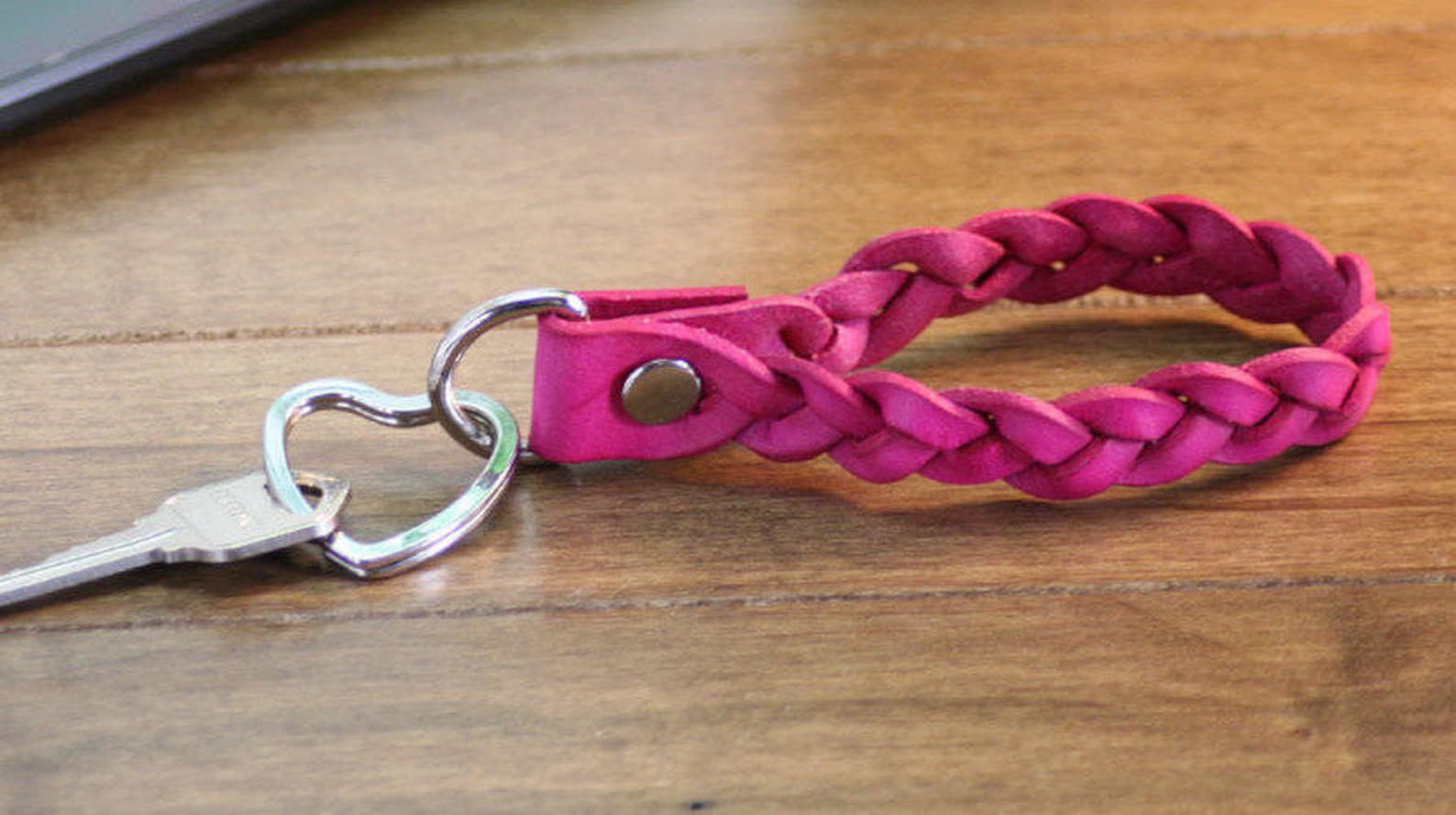 Braided Key Chain Leather Key Chains Handcrafted With Heart - Etsy