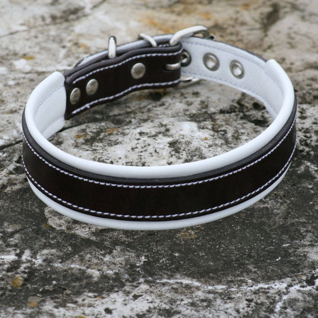 Leather Dog Collar - Handcrafted Leather Dog Collar - 100% Real Leather ...