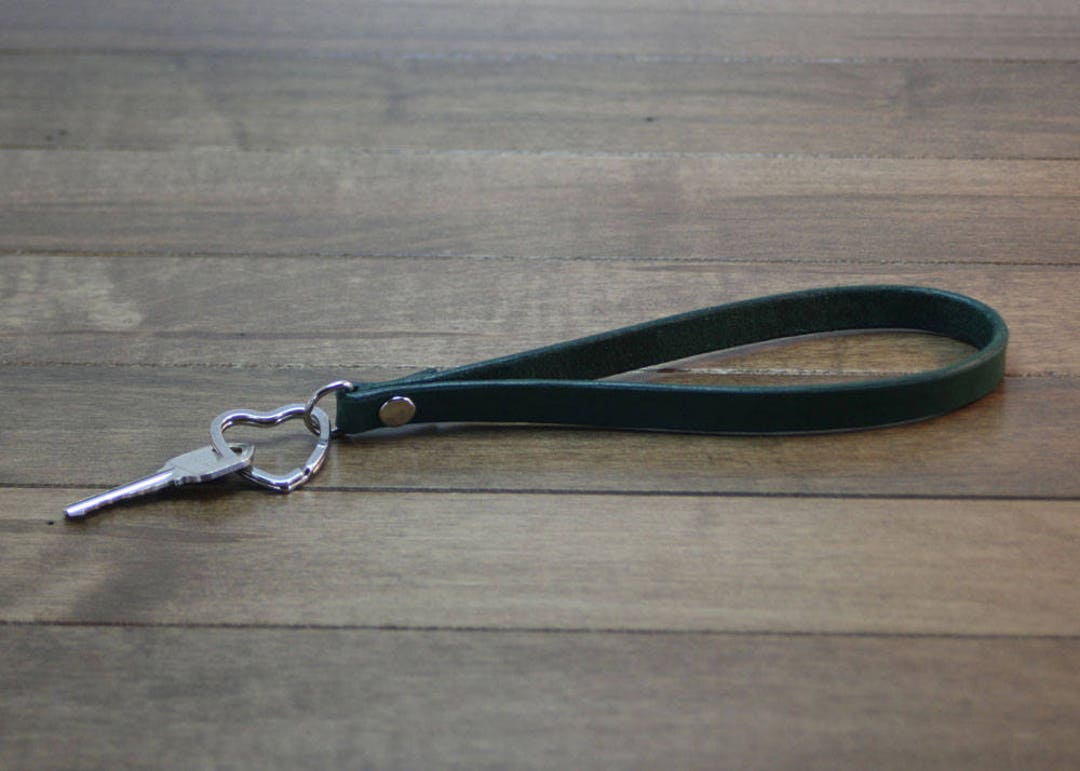 Personalized Wrist Strap Leather Key Chain, Hand Made Wrist Strap Key ...