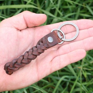 Keychain, Leather Braided Key Chains, Handcrafted Full Grain Leather ...