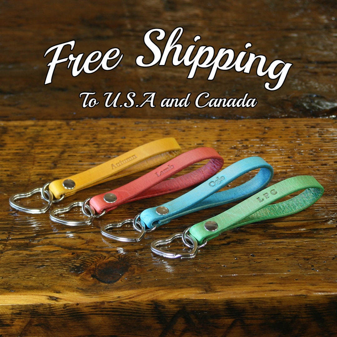 Keychain, Leather Handcrafted and Hand Dyed Real Leather Key Chain ...