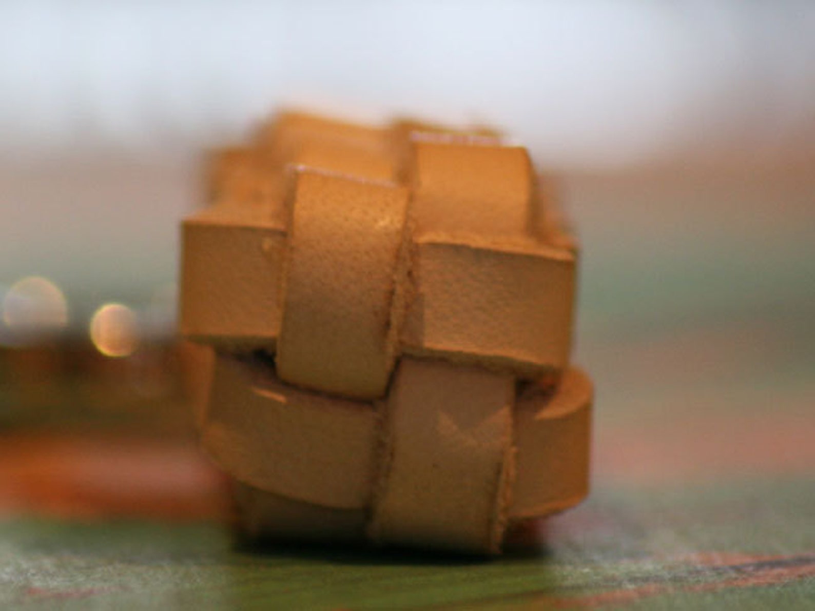 Leather Square Braided Key Chain Key Chains Handcrafted | Etsy