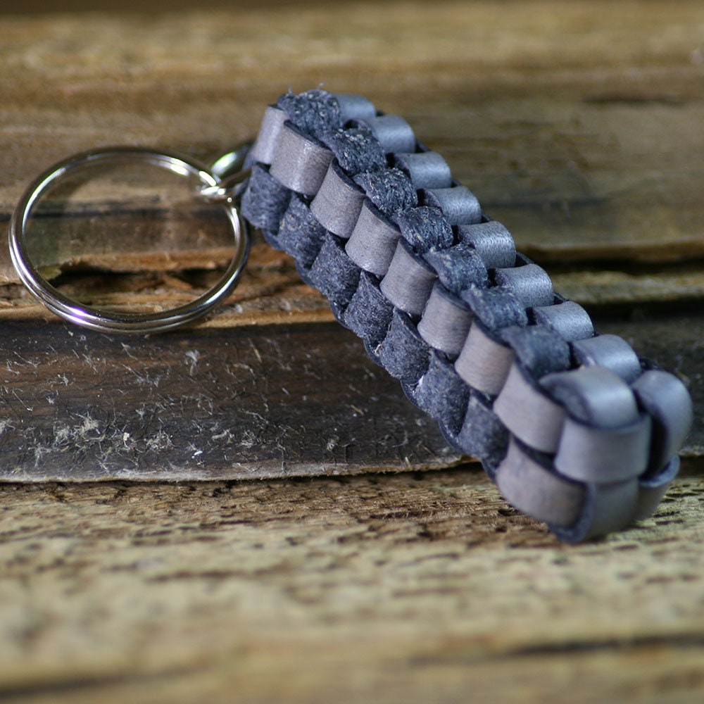 Leather Square Braided Key Chain Key Chains Handcrafted | Etsy