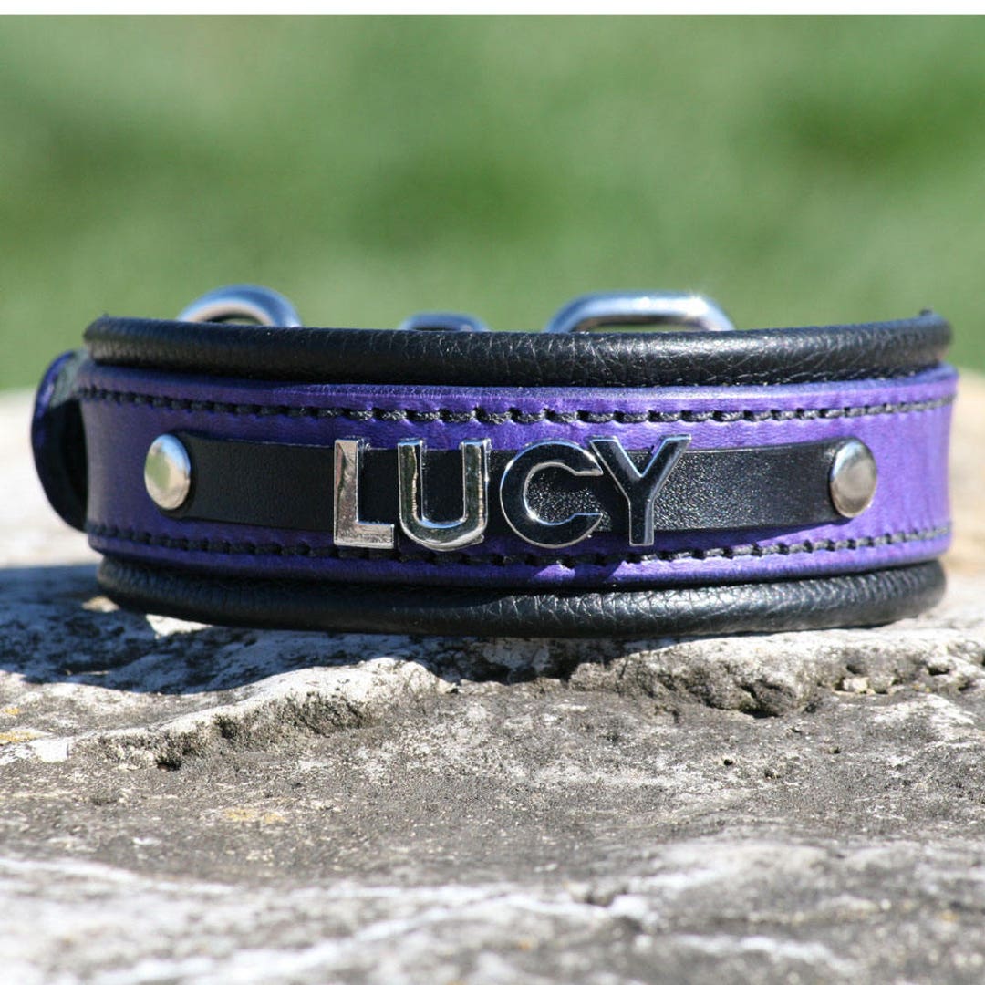 Leather Dog Collar Personalized With Your Pets Name - Handcrafted ...