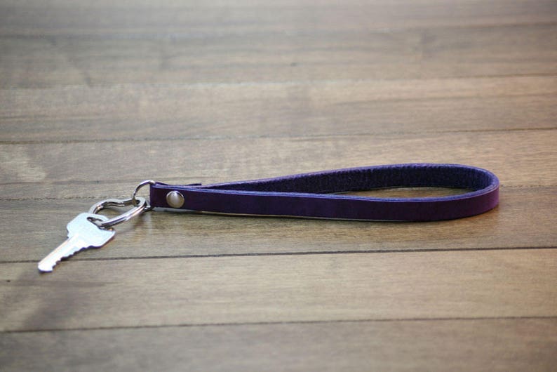 Personalized Wrist Strap Leather Key Chain, Hand Made Wrist Strap Key ...