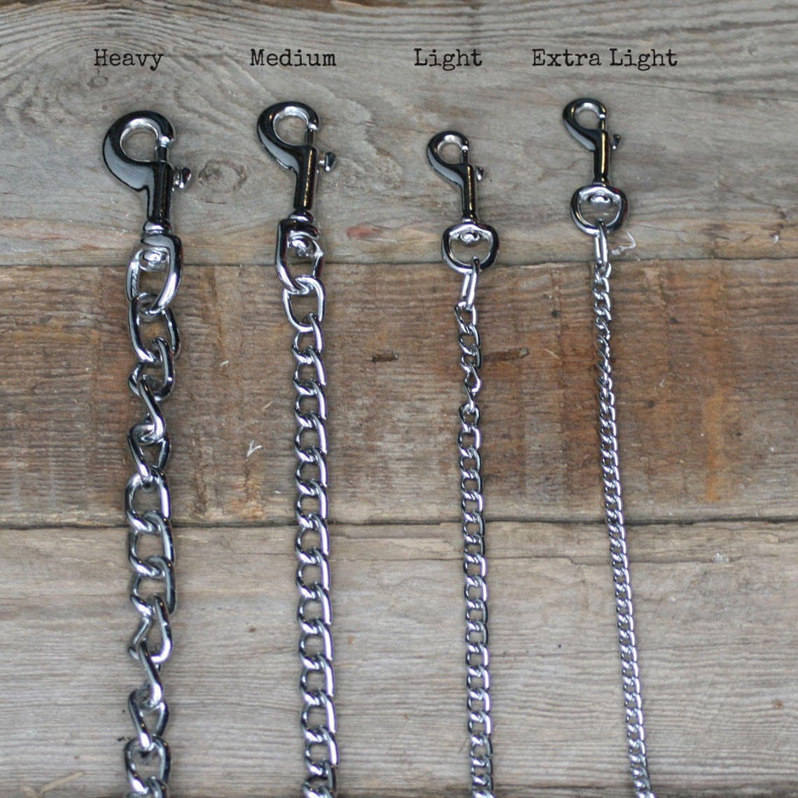 Leather Leash With Many Chain Options Handcrafted 100% - Etsy Canada