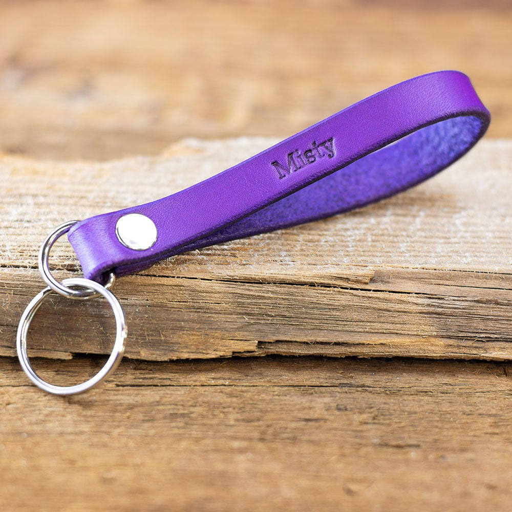 Leather Keychain Personalized Hand Crafted Key Chain Key - Etsy