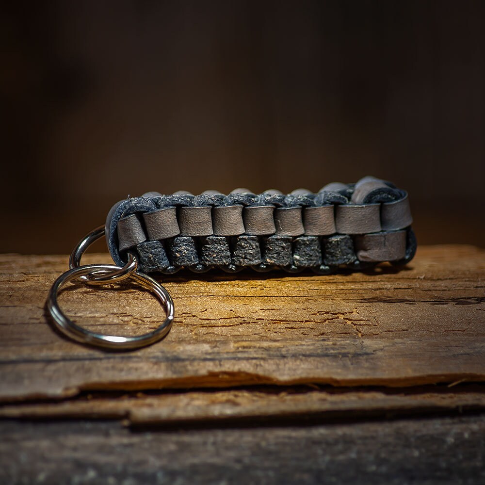 Leather Square Braided Key Chain Key Chains Handcrafted | Etsy
