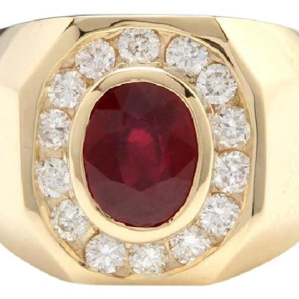 Mens Natural Ruby Ring - Etsy