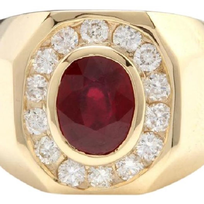 Mens Natural Ruby Ring - Etsy