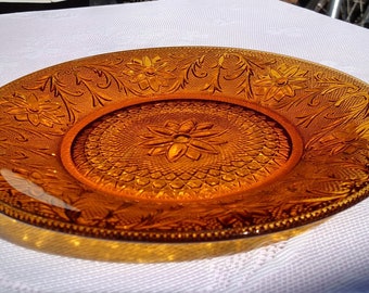 Amber glass plate | Etsy