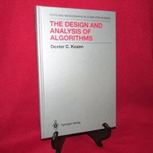 The Design and Analysis of Algorithms , by Dexter C. Kozen - Etsy