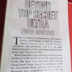 Ewen Montagu's beyond Top Secret Ultra - Etsy