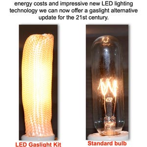 LED Gaslight Conversion Kit: Dimmable Warm Glow, Electric Lantern ...
