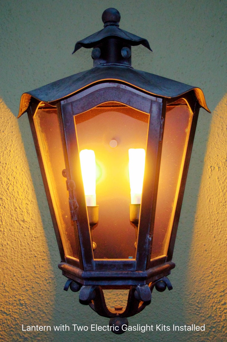 LED Gaslight Conversion Kit: Dimmable Warm Glow, Electric Lantern ...