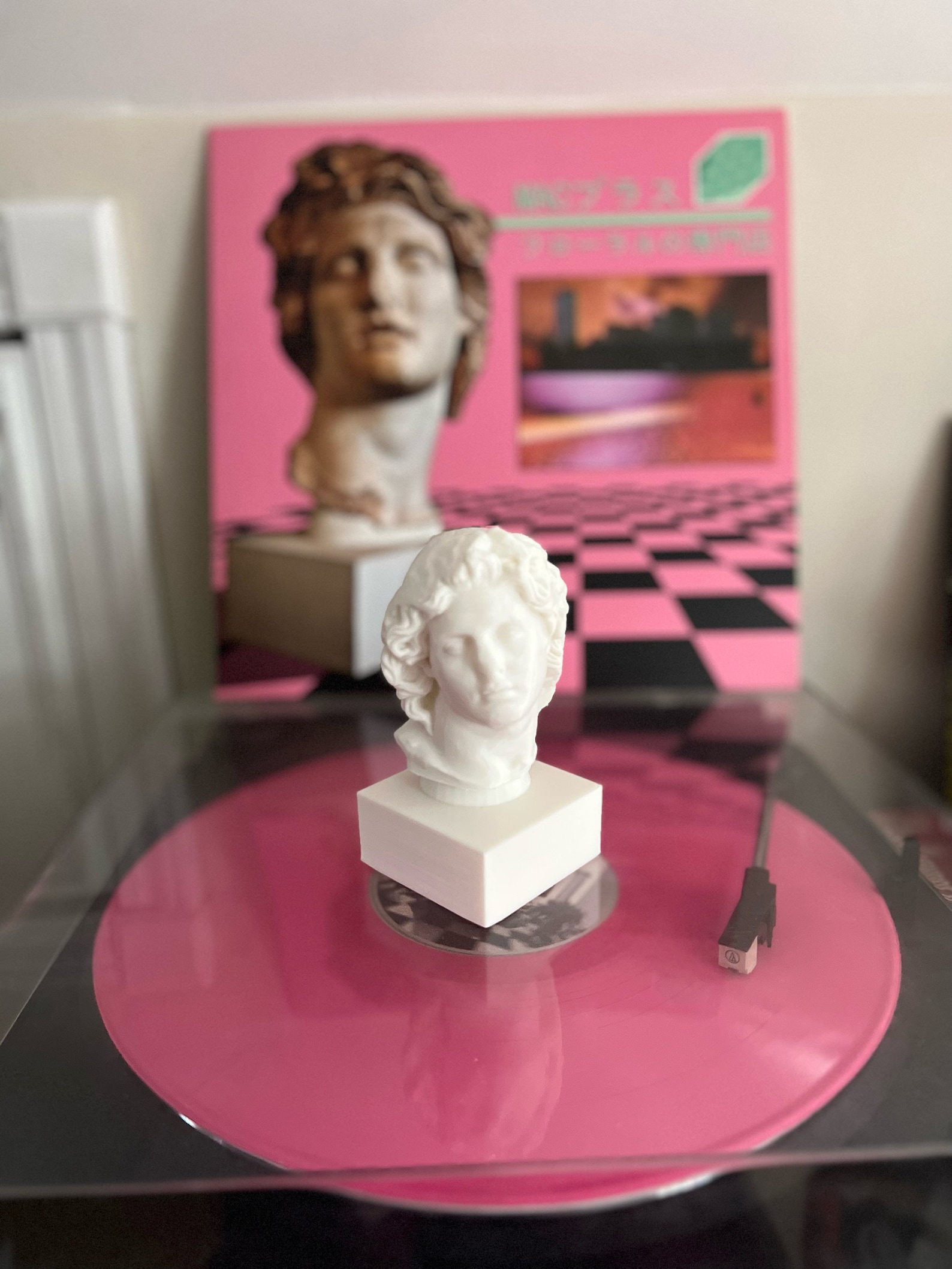 Vaporwave Helios Bust – Classical Greek Statue, Aesthetic Room Decor ...