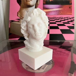 Vaporwave Helios Bust – Classical Greek Statue, Aesthetic Room Decor ...