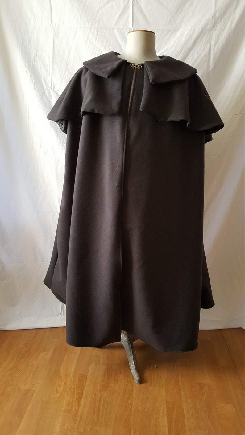 Victorian Wool Cape with Caplet Capes and Cloaks Phantom | Etsy