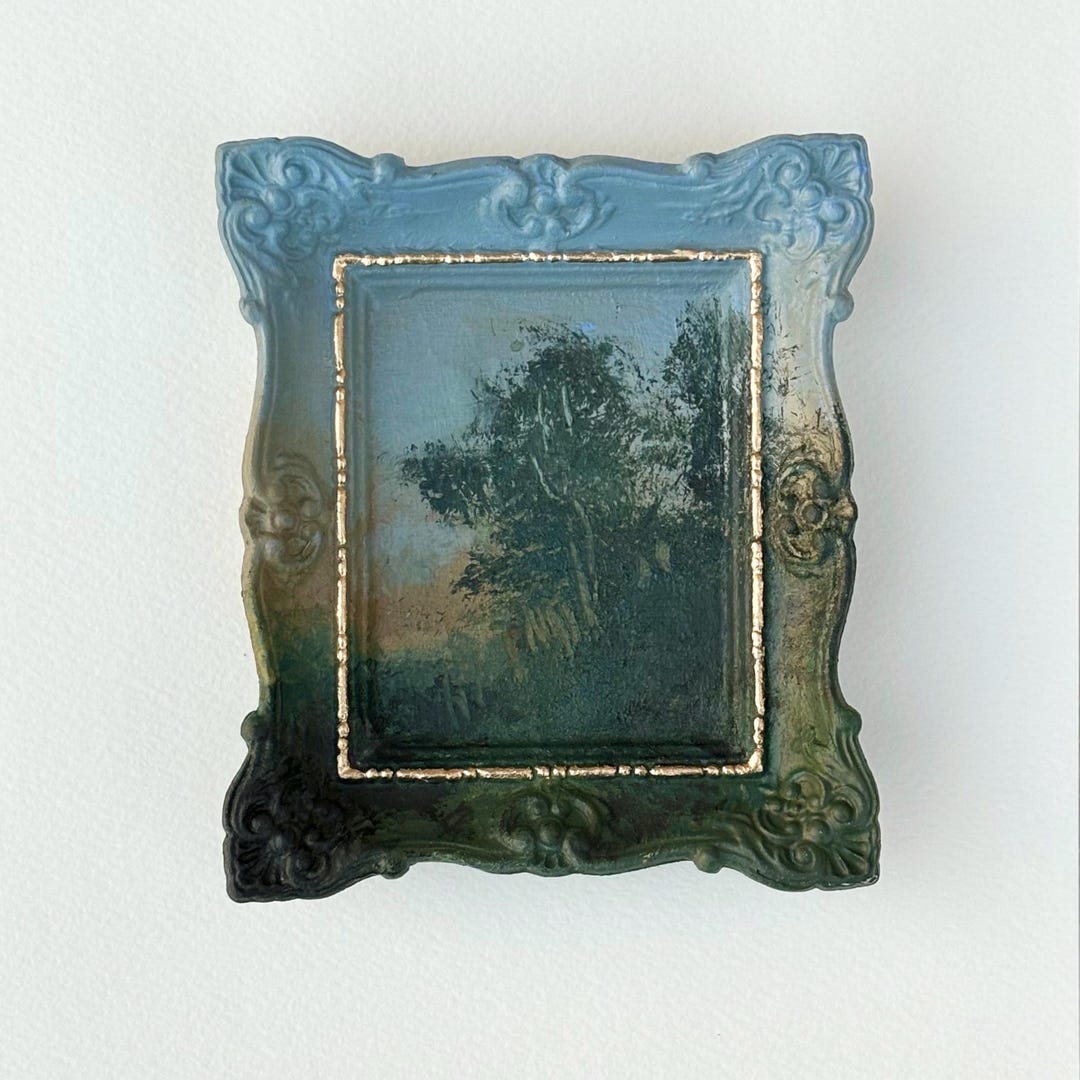 Ornate Vintage Frame Acrylic Landscape Painting the Summer of Being ...