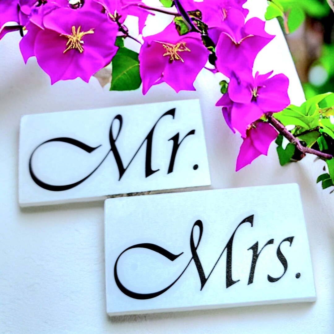 Mr. and Mrs. Vinyl Decals / Wedding Decals / Wedding Stickers / Bridal ...
