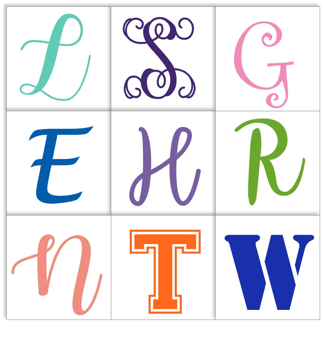 Initial Decal, Single Letter Decal, Monogram Decal, Car Decal, Tumbler ...