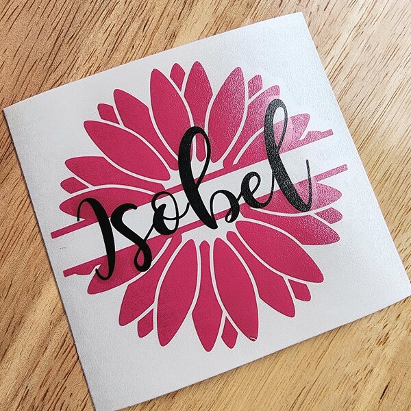 Flower Name Decal - Etsy