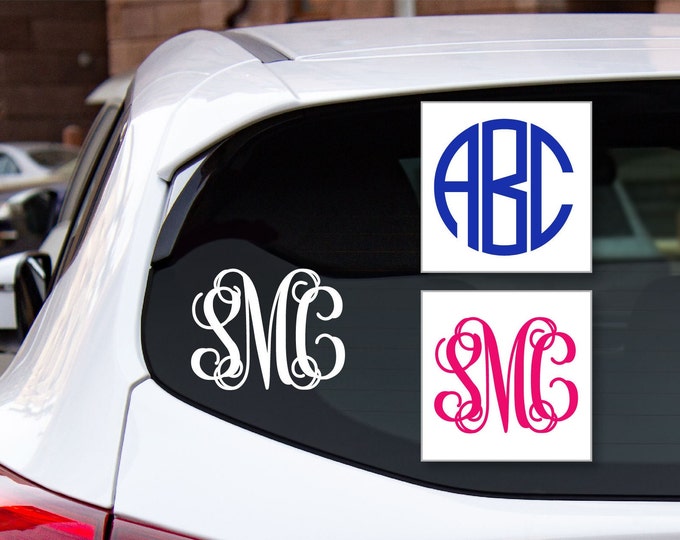 Monogram Decal, Monogram Car Decal, Monogram Cooler Decal, Monogram ...