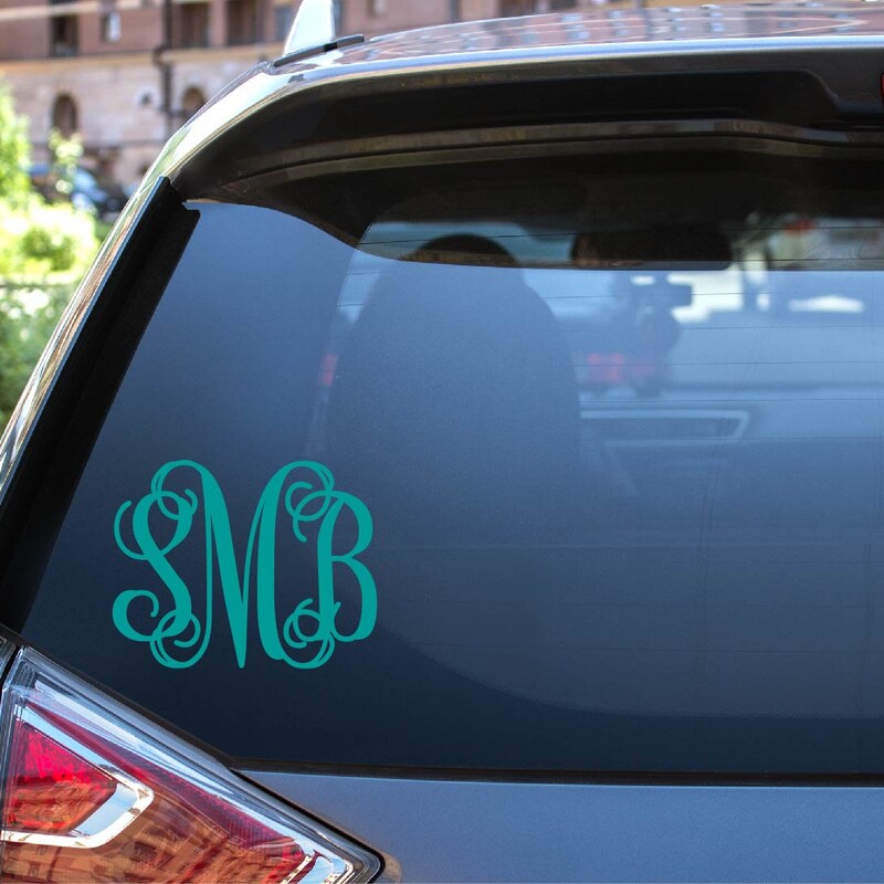 Car Monogram Decal - Etsy