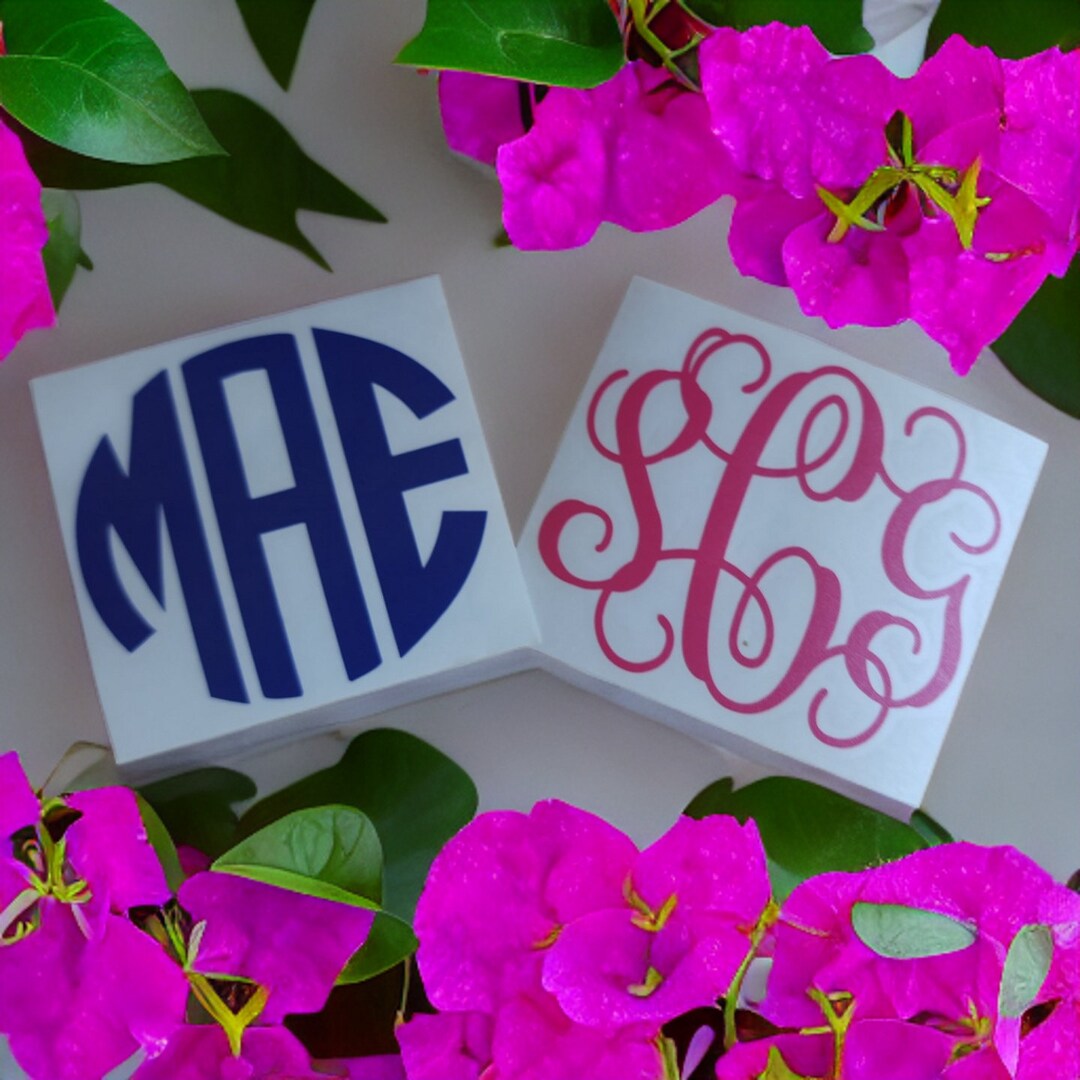 Monogram Decal / Custom Monogram Decal / Personalized Monogram Decal ...