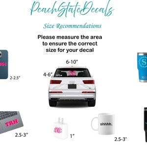 Monogram Decal / Custom Monogram Decal / Personalized Monogram Decal ...