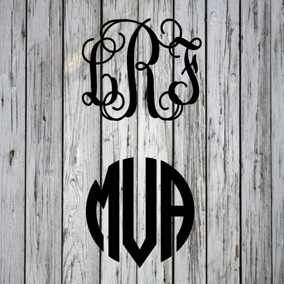 Car Monogram Decal / Window Monogram Decal / Personalized | Etsy