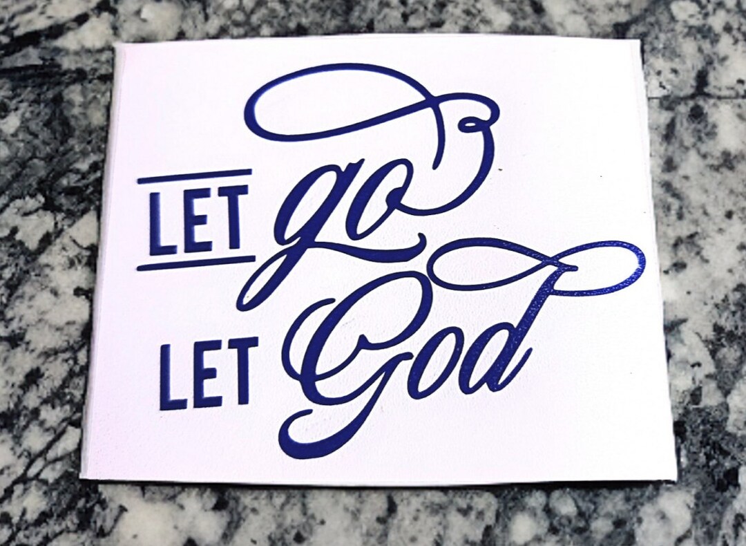 Let Go Let God / Bible Scripture Decal / Car Decal / Yeti Tumbler Decal ...