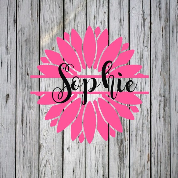 Flower Name Decal - Etsy