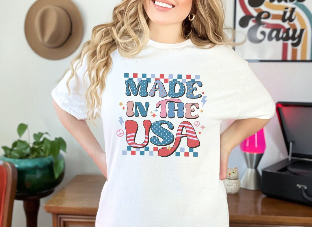 Made in the USA PNG File,retro Sublimation Design Download,digital ...