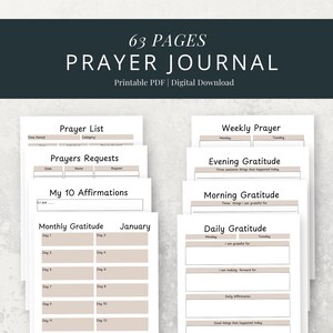 Prayer Journal Printable With PLR, Bible Study Guide, Prayer Journaling ...